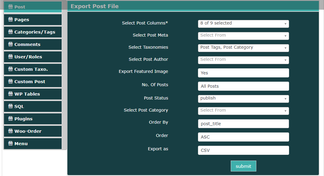 Frontend Addon Wp Awesome Import Export Plugin By Ddeveloper Codecanyon